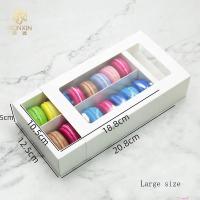 China Cookie Pie Macaron Selection Box Kraft Paper long With Window for sale