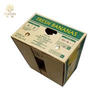 China Corrugated Paper Carton Box , Banana Cardboard Boxes With Customized Logo for sale