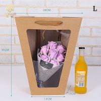 China 35cm Height Kraft Gift Box With Window Customized Logo Printed for sale