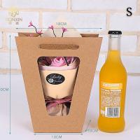 China 35cm Height Kraft Gift Box With Window Customized Logo Printed for sale