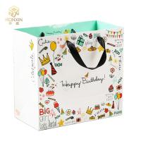 China Recyclable CMYK Printed Happy Birthday Gift Bag , Personalized Party Favor Bags for sale