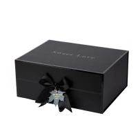 China Multipurpose Paperboard Black Magnetic Gift Box Different Sizes For Bag for sale