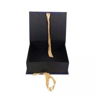 China Custom Made 2mm Paperboard Magnetic Closure Gift Box Navy Blue for sale