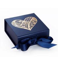 China Golden 2MM Paperboard Gift Boxes Custom Size With Ribbon Closure for sale