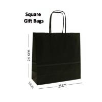 China 250gsm 300gsm Black Printed Paper Shopping Bag Recyclable Custom Logo for sale