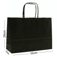 China 250gsm 300gsm Black Printed Paper Shopping Bag Recyclable Custom Logo for sale