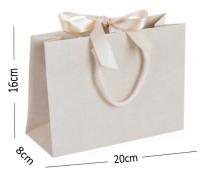 China Rope Handle Ribbon Tie Printed Paper Shopping Bag For Boutique Shop for sale