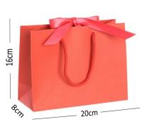 China Rope Handle Ribbon Tie Printed Paper Shopping Bag For Boutique Shop for sale