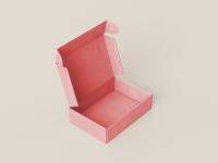 China Pink Color Foldable E Flute Corrugated Box For Clothes Shoes Gift Packaging for sale