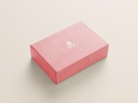 China Pink Color Foldable E Flute Corrugated Box For Clothes Shoes Gift Packaging for sale