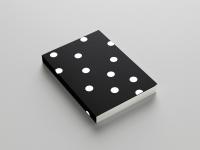 China Promotion White And Black Hardcover Lined Notebook Print Logo By Foil Hot Stamping for sale