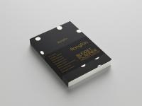 China Promotion White And Black Hardcover Lined Notebook Print Logo By Foil Hot Stamping for sale