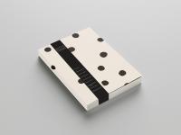 China Promotion White And Black Hardcover Lined Notebook Print Logo By Foil Hot Stamping for sale