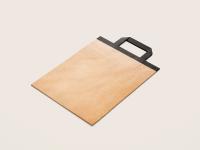 China 200gsm Recyclable Printed Kraft Paper Shopping Bag With Handle for sale