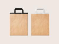 China 200gsm Recyclable Printed Kraft Paper Shopping Bag With Handle for sale