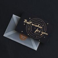 China Transparent Black Art Paper Laser Cut Wedding Cards With Logo Foil Hot Stamping for sale