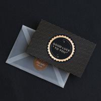 China Transparent Black Art Paper Laser Cut Wedding Cards With Logo Foil Hot Stamping for sale