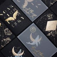 China Transparent Black Art Paper Laser Cut Wedding Cards With Logo Foil Hot Stamping for sale