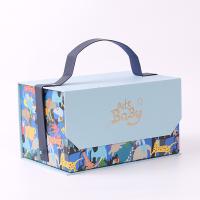 China Red Special Paper paperboard gift boxes with leather handle for gift wedding party package for sale