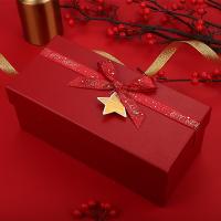 China Red Pantone Paper Paperboard Gift Boxes With Ribbon Lid And Based Shape For Gift Package for sale