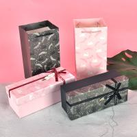 China Art Paper Paperboard Gift Boxes With Ribbon Printing CMYK Color For Cosmetic Gift Package for sale