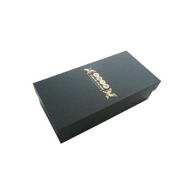 China Black Art Paper Paperboard Gift Boxes With Foil Hot Stamping Logo For Gift Packaging for sale