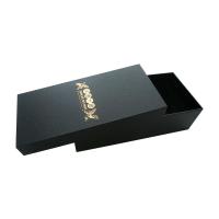 China Black Art Paper Paperboard Gift Boxes With Foil Hot Stamping Logo For Gift Packaging for sale