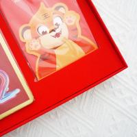 China Red  Art Paper Paperboard Gift Boxes With Lid And Based Box Shape For Gift Packaging for sale