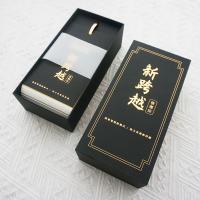 China Black Touch Feel Art Paper Paperboard Gift Boxes With Foil Hot Stamping Logo For Gift Packaging for sale