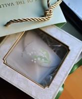 China Green Perfume Cosmetic Gift Cardboard Boxes With Ribbon Handmade for sale