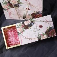 China White Art Paper Paperboard Gift Boxes Drawer Shape With Bag for sale