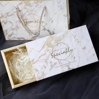 China White Art Paper Paperboard Gift Boxes Drawer Shape With Bag for sale