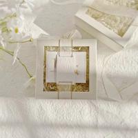 China White Art Paper Kraft Gift Box With Window Transparent Paper Ribbon Handle for sale