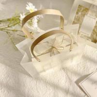 China White Art Paper Kraft Gift Box With Window Transparent Paper Ribbon Handle for sale