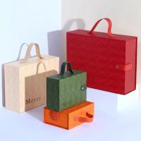 China Art Paper Magnetic Closure Gift Box With Handle Printing Logo for sale