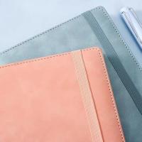 China Black Color Hardcover Lined Notebook PU Leather With Rope for sale