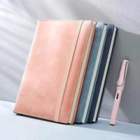 China Black Color Hardcover Lined Notebook PU Leather With Rope for sale