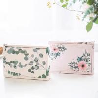 China Pink Flowers Coated Foldable Box With Ribbon With Ribbon CMYK Printing For Packaging for sale