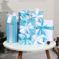 China Red Art Paper  Paperboard Handmade Gift Boxes With Ribbons Lid And Based Shape For Packaging for sale
