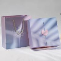 China Purple Magnetic Closure Box Double Open Door For Cosmetic Gift Packaging for sale