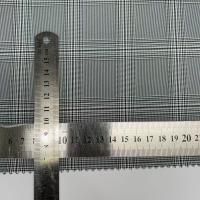 China Black And White Grid Cationic Polyester 4 Way Stretch Fabric 200D+200D+40D*2 172GSM for sale