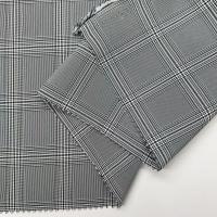 China Black And White Grid Cationic Polyester 4 Way Stretch Fabric 200D+200D+40D*2 172GSM for sale