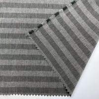 China Comfortable Stripe Jacquard Textured Fabric 148GSM 93% Polyester 7% Spandex for sale