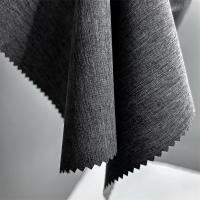 China Dual Tone Pearl Dot Cationic Polyester Fabric With Four Way Stretch Linen-like Texture On Surface for sale