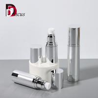 China AS Collar Material Durable Silver Airless Pump Bottle Suitable for Cosmetics Skincare and Personal Care Packaging Solutions for sale