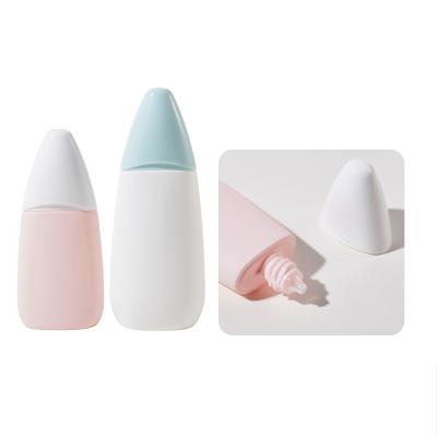 China Press off on cap PE Refillable Sunscreen Bottle Slim Design Offered in 30ml 50ml Convenient for Personal Care Products for sale