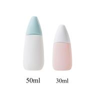 China Press off on cap PE Refillable Sunscreen Bottle Slim Design Offered in 30ml 50ml Convenient for Personal Care Products for sale