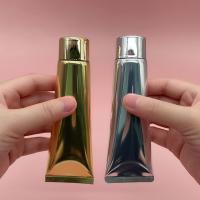 China Offset Printing Surface Handling 30ml Gold Silver Cosmetic Aluminum Tubes Oval Customized Color Packaging for Skincare and Beauty Products for sale