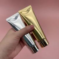 China Offset Printing Surface Handling 30ml Gold Silver Cosmetic Aluminum Tubes Oval Customized Color Packaging for Skincare and Beauty Products for sale