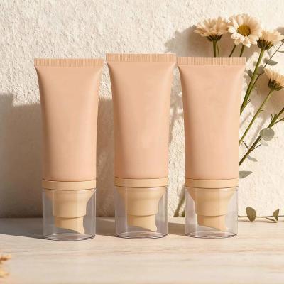 China 30ml Capacity PE+EVOH Material Cosmetic Tube with Customized Printing and PP Pump for sale